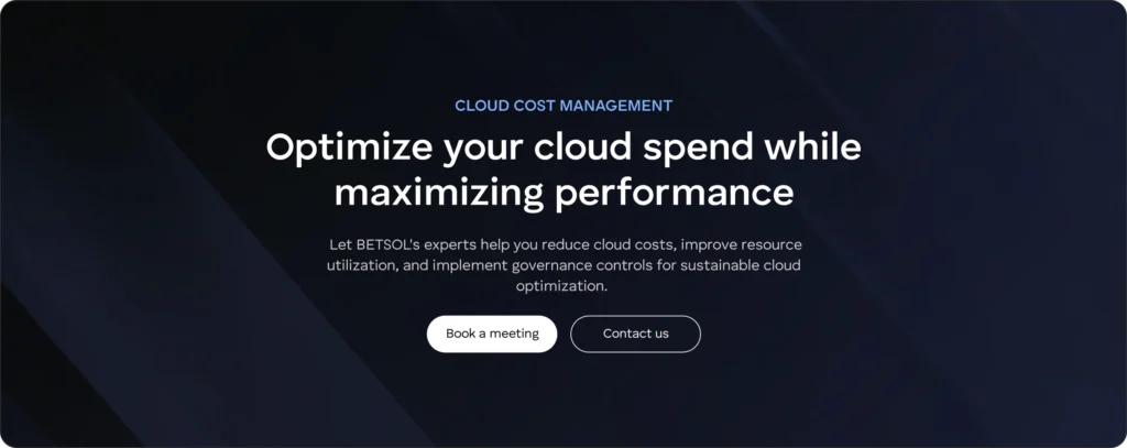 Cloud Cost Management Services | Optimize Cloud Costs with BETSOL